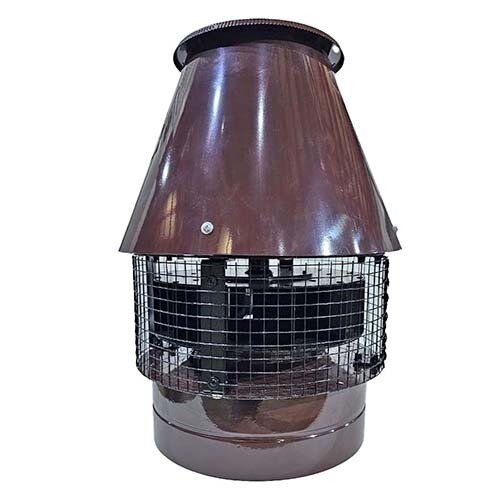 Крышный жаростойкий вентилятор ВКР 200 коричневый (RAL 8017, d200мм, +120 °C)