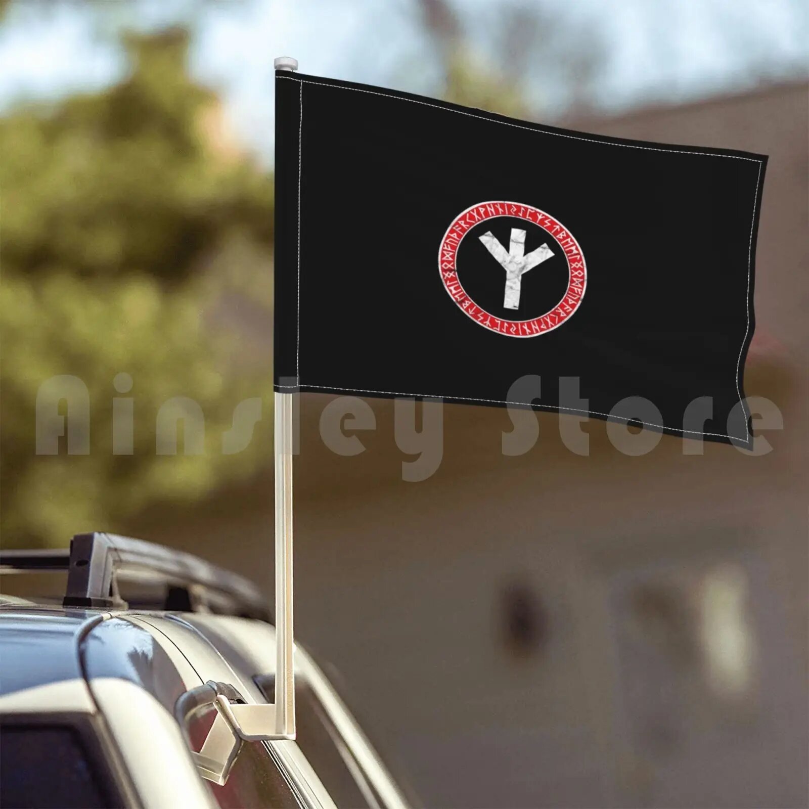 Автомобильный флаг Руна викинга 12x18in 30x45cm, Car Flag