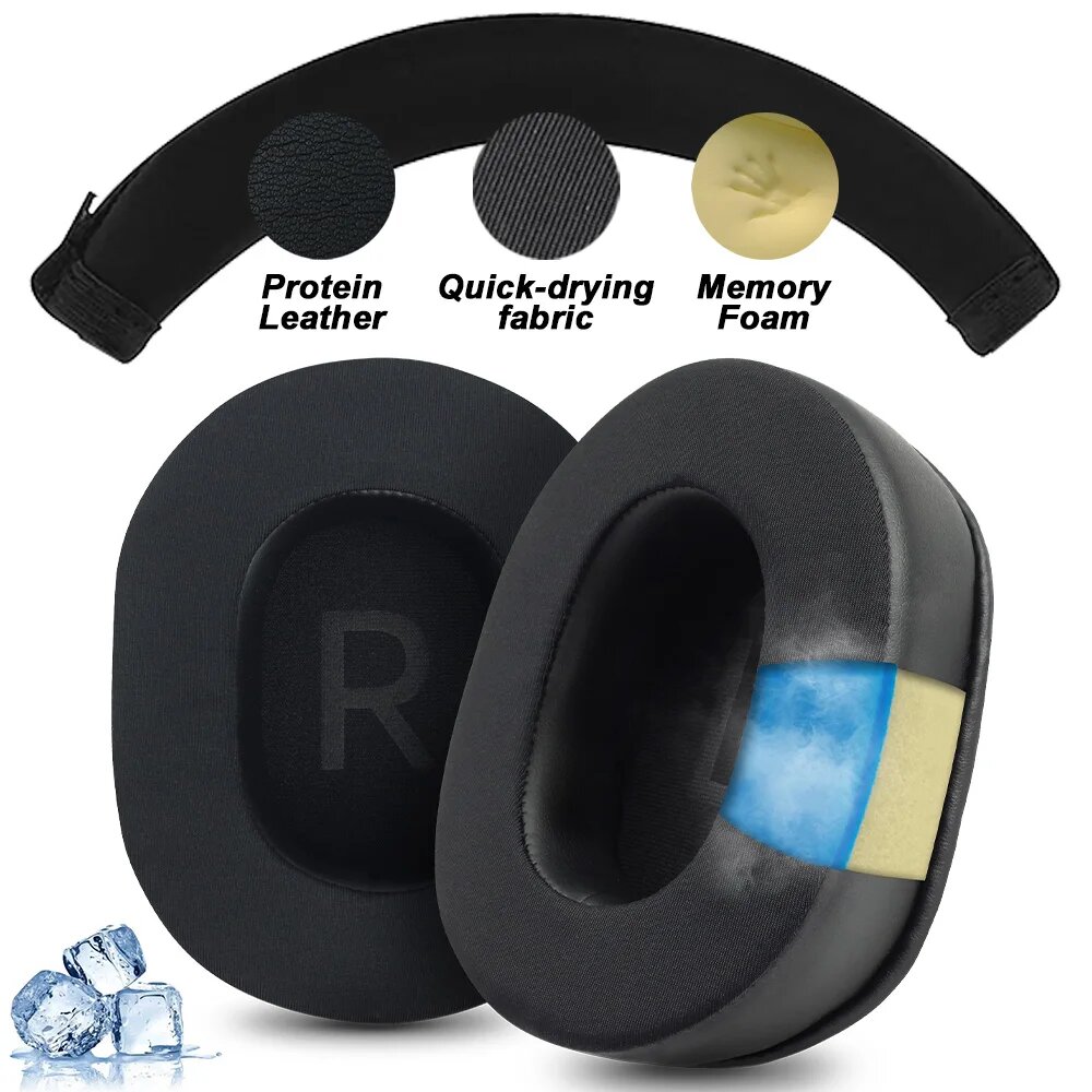 Амбушюры для наушников HyperX Cloud Alpha, II, III, Stinger, Silver, Core, X, S, Pro Ice Combo