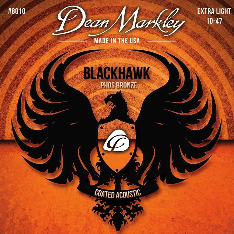 Dean Markley DM8010 Blackhawk Coated Pure Bronze Extra Light 10-47