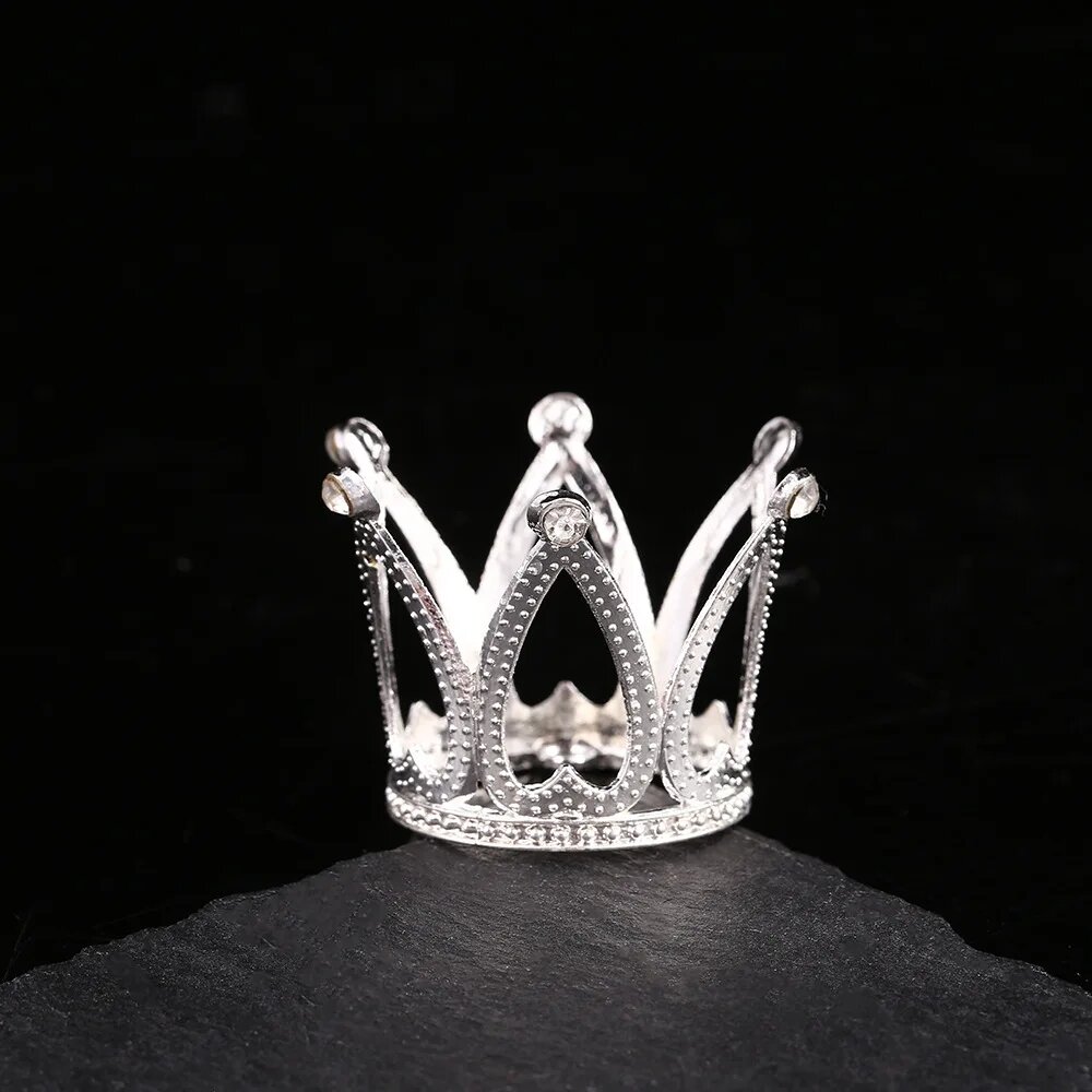 Золотая Корона для украшения торта, мини-корона на день рождения, кристалл, жемчуг, корона для свадебного торта, аксессуар для торта на день рождения, украшение для сцены, подарки