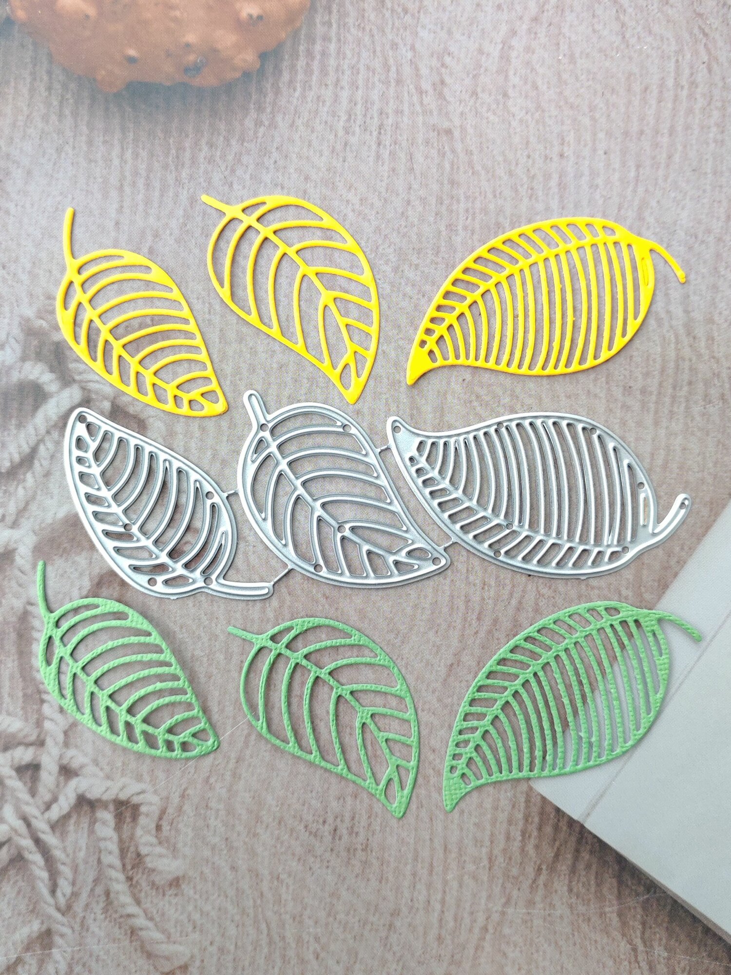 Нож для вырубки и тиснения "Листики-3", 4*11,5 см, для машинки для вырубки, скрапбукинга и рукоделия