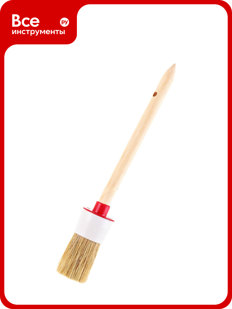 Круглая кисть MTX № 8, натуральная щетина, деревянная ручка// 82078