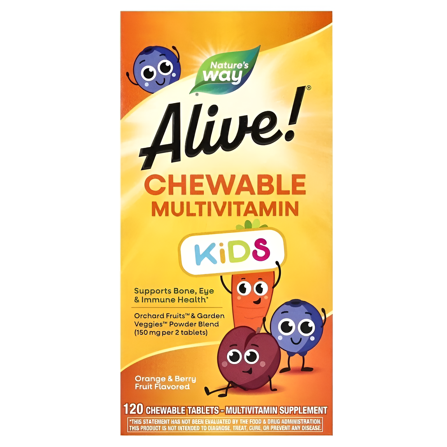 Nature's Way Alive! Children's Chewable Multi-Vitamin 120 жевательных таблеток (Nature's Way)