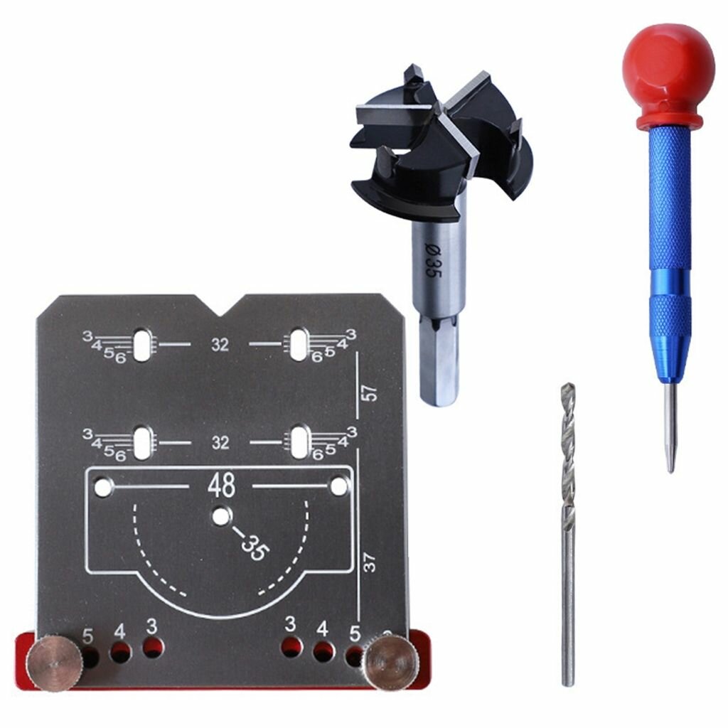 Наборы для крепления скрытых шарниров Деревообрабатывающий сверлильный локатор Направляющая для фрезерования отверстий