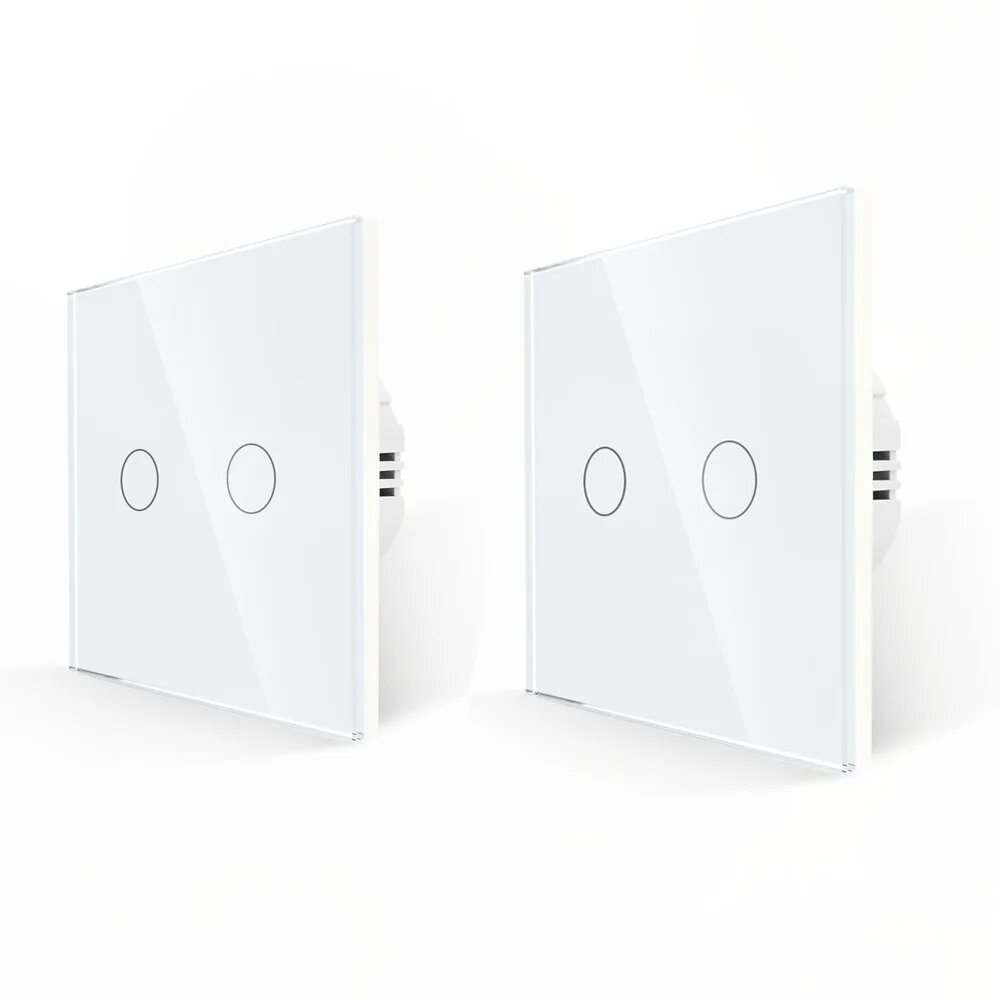 Сенсорный выключатель света Bingoelec 1/2/3 клавиши 2pcs 2gang black