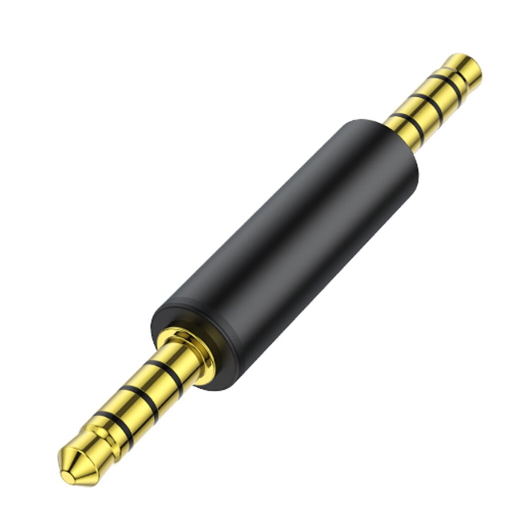 Аудиоадаптер 3,5 мм, 4 секции-черный-от мужчины к мужчине