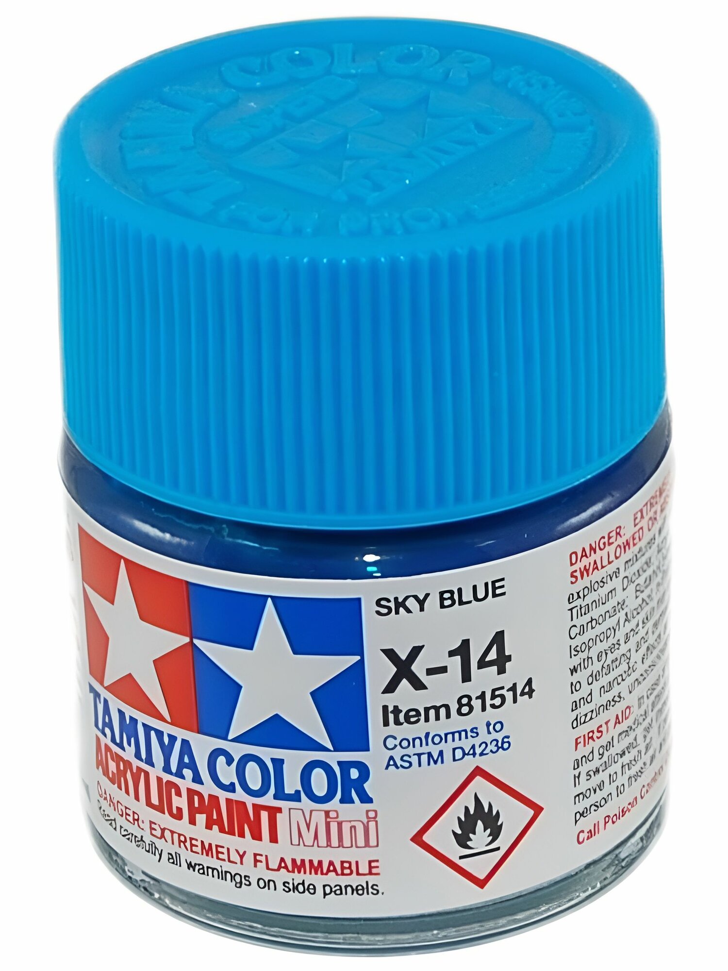 X-14 Sky Blue ( Небесно-Голубая Глянцевая) акриловая краска, 10 мл.