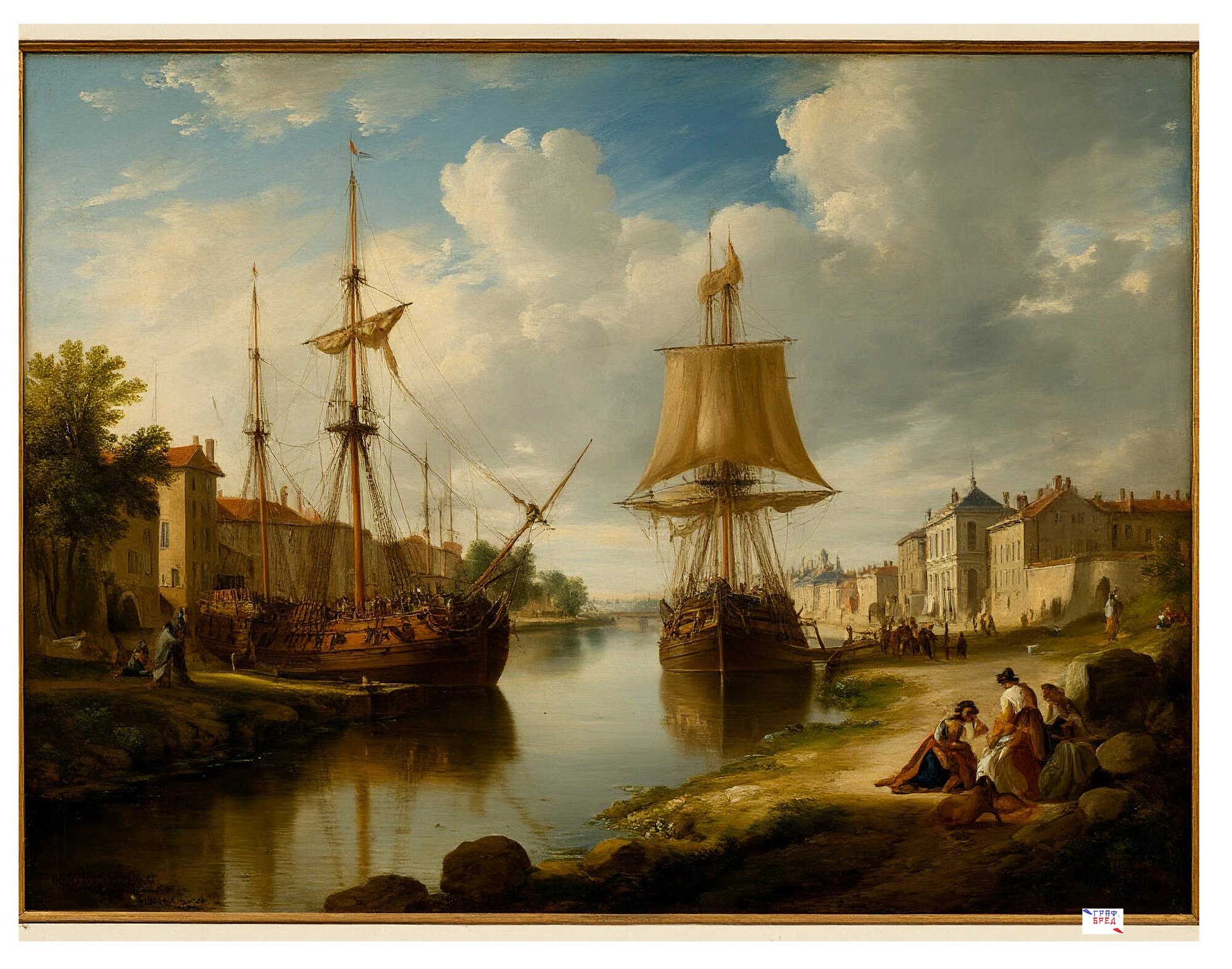 Постер Музея графического бреда "Маринистика 18 века", холст, цифровая печать