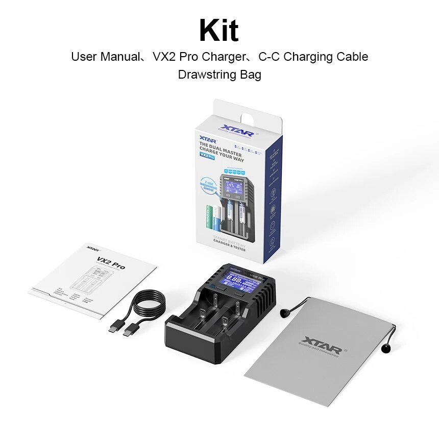XTAR VX2 Pro Зарядное устройство VX2 PRO KT