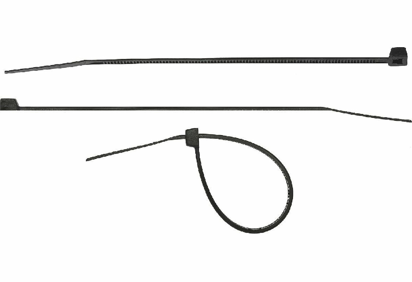 Хомуты-стяжки СИБИН нейлоновые черные 3.6 х 150 мм усилие на разрыв 18 кгс 100 шт