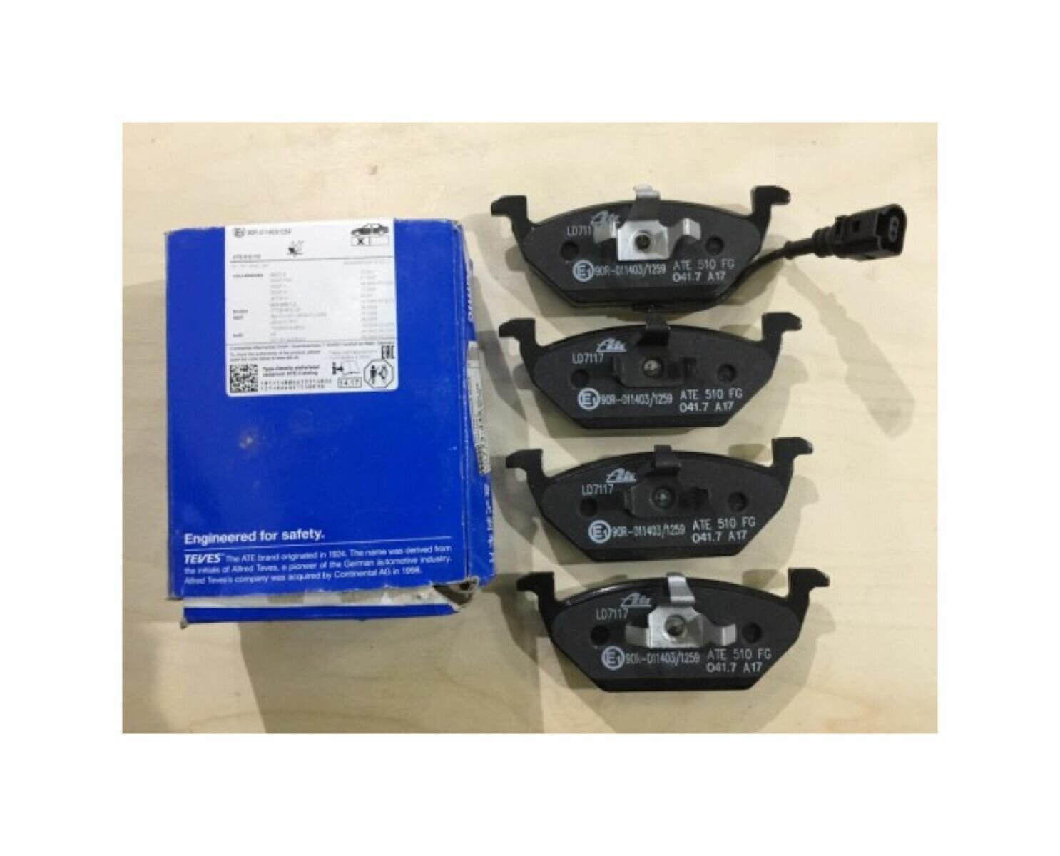 Колодки Пер. audi A2, A3/Vw Bora, Golf Iv, Polo/Skoda Octavia(Ate 13.0460-7117.2)