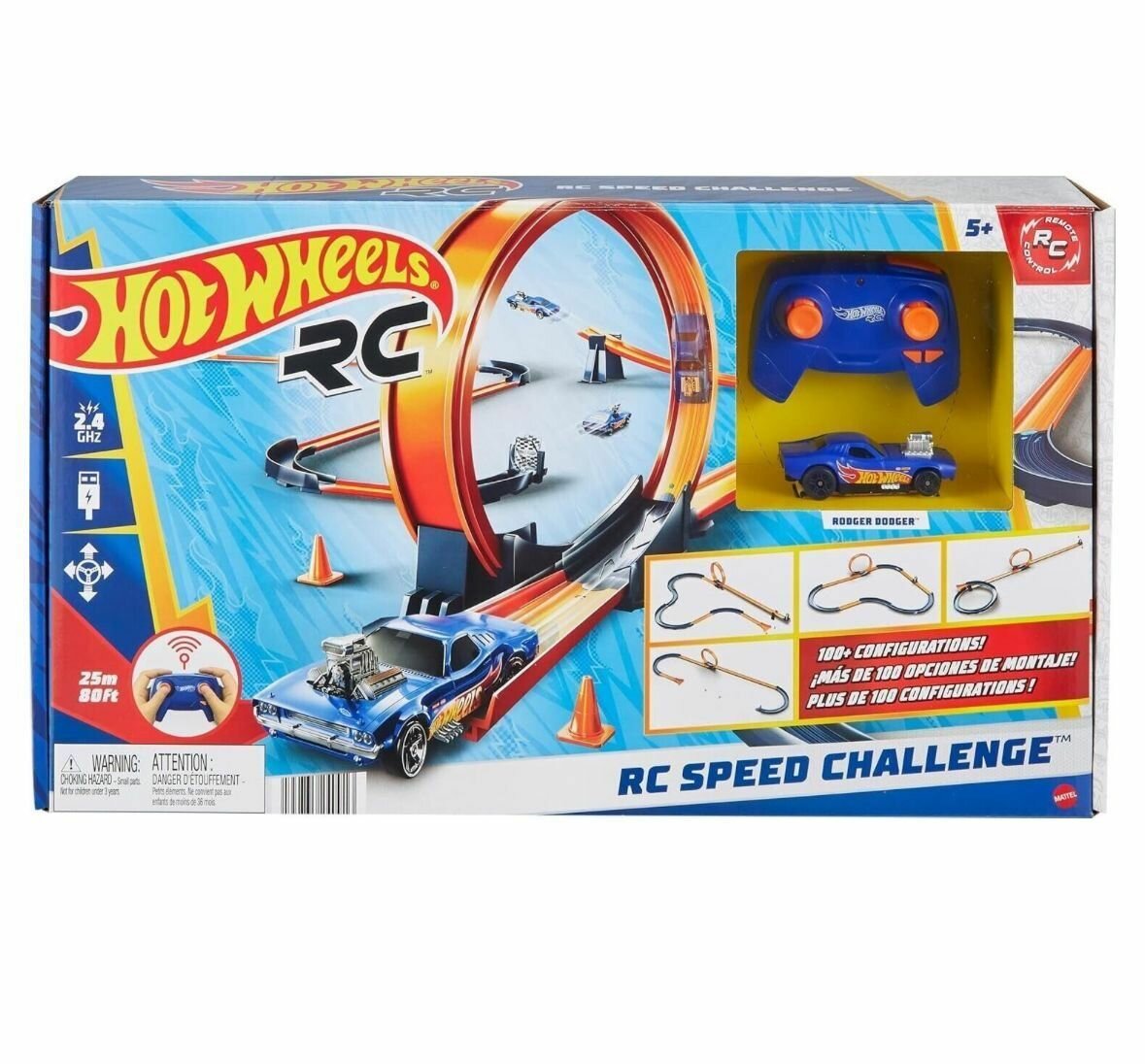 Трек Hot Wheels машинка на радиоуправлении в комплекте RC Speed Challenge