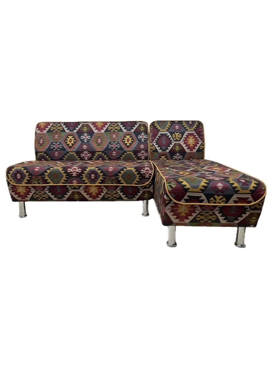 Угловой диван микс 180х120х84 см, нераскладной, мехико бордо велюр