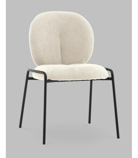 Стул Менара букле молочный