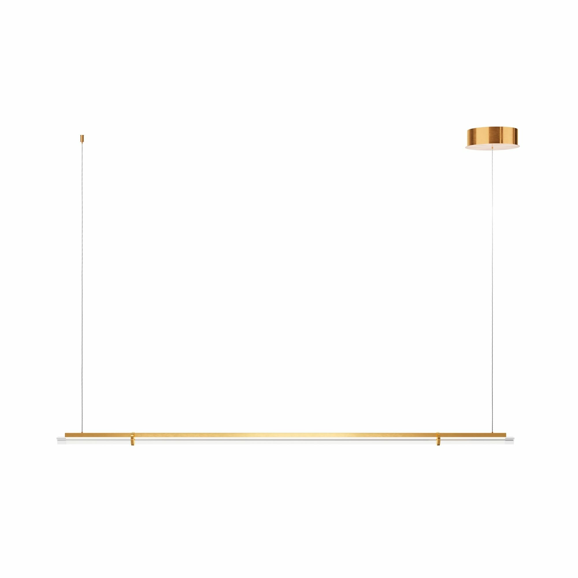 Светильник потолочный подвесной светодиодный золотой Maytoni Plume MOD340PL-L28BS3K