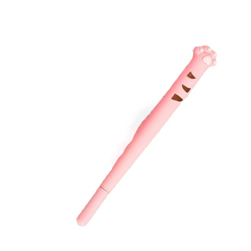 Цельная силиконовая гелевая ручка Lytwtw's, милые кавайные цветные кошачьи лапы, школьные канцелярские принадлежности, креативные милые красивые мультяшные принадлежности