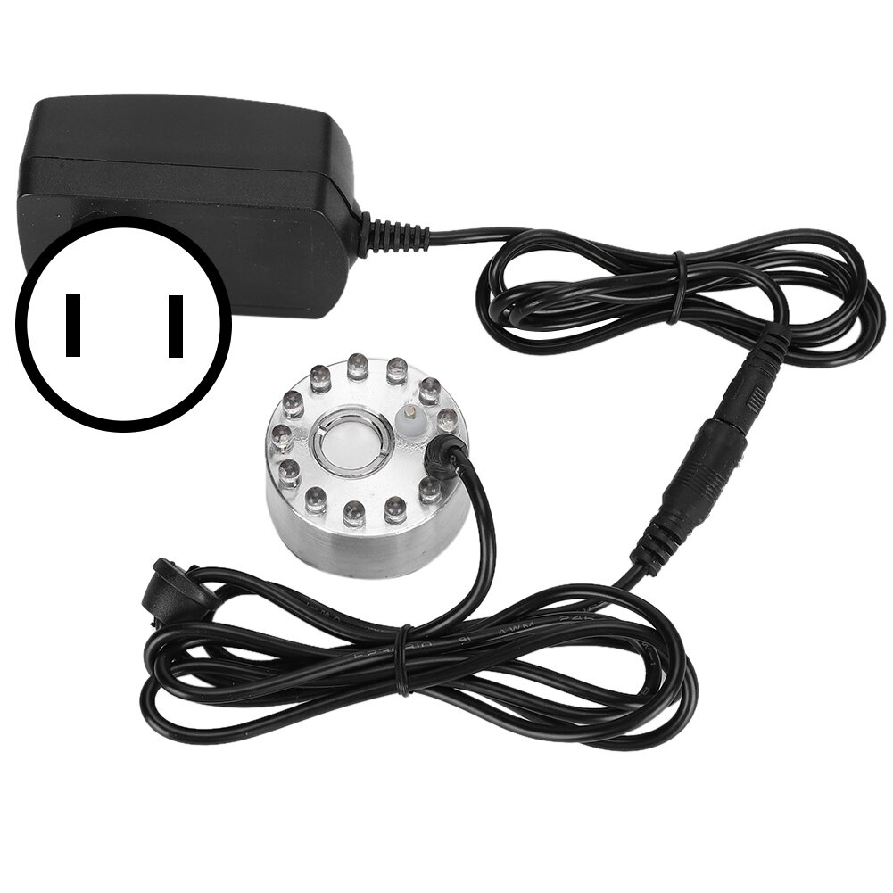 Мини-фонтан с орнаментом, туманообразователь, распылитель с 12 огнями, ландшафтное украшение, вилка стандарта США, 110 В