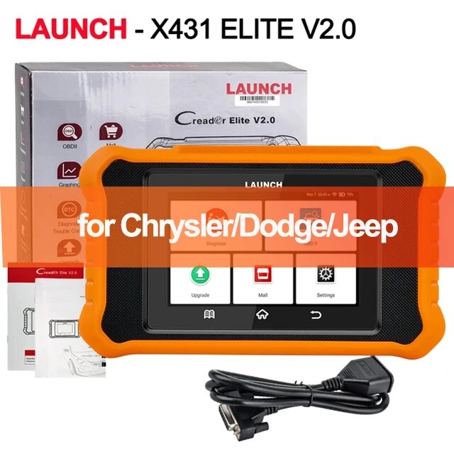 【Для Chrysler, Jeep】2025 LAUNCH X431 Elite V2.0 для двунаправленного сканера Chrysler/Dodge/Jeep, полносистемный автомобильный диагностический инструмент