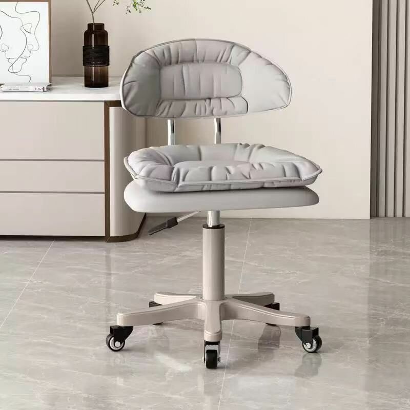 Кресло мастера салона красоты, подъемное кресло высокого класса серое