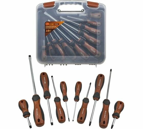 Отвертки в комплекте с битами, набор 10 предметов FORSTIME