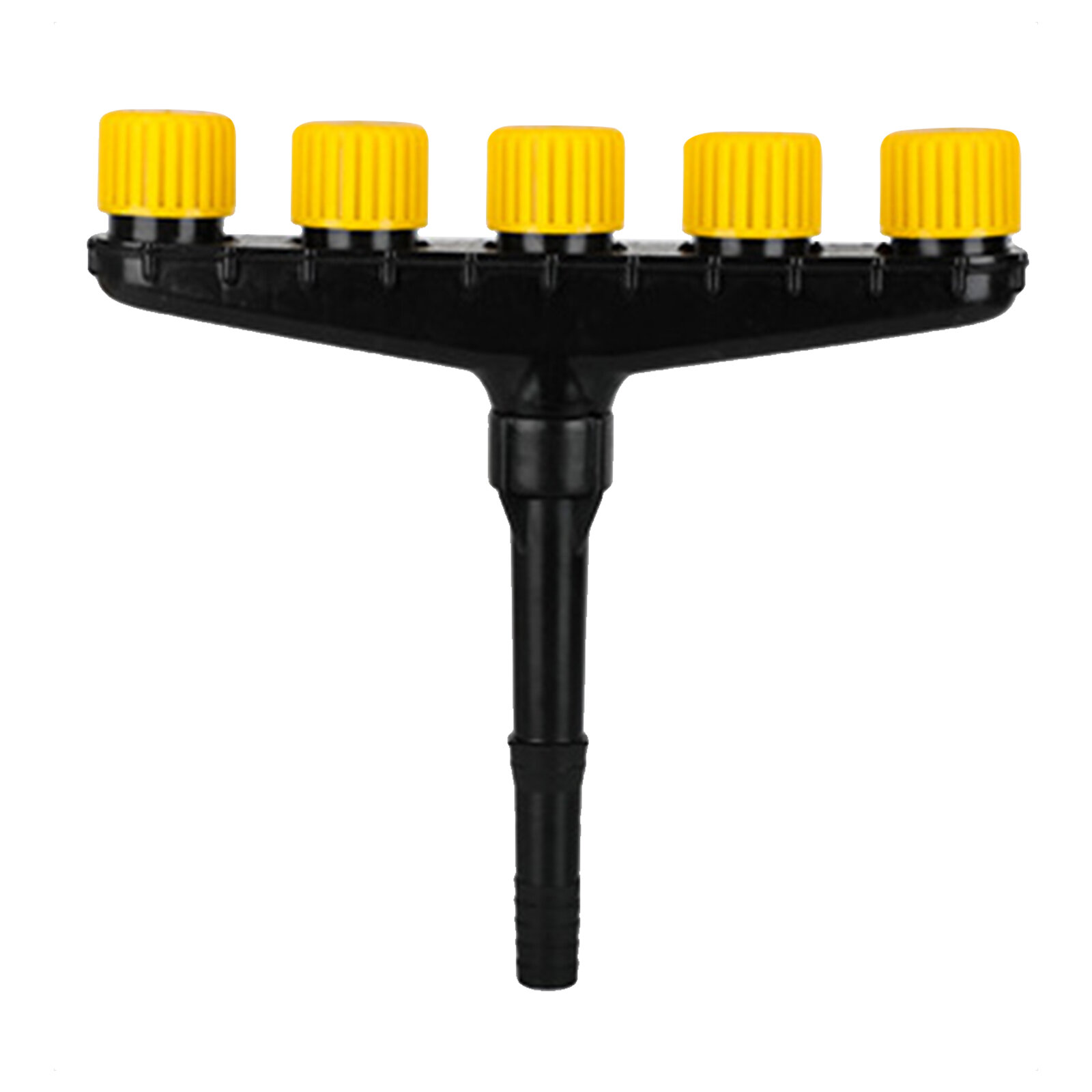 Поливной дождеватель для сада регулируемый с несколькими головками, ный дождеватель для газона, система полива, дождеватель для улицы, сад, подворья, цветовника, черно-желтый цвет, типы: 3 Heads, 4 Heads, 5 Heads, 6 Heads, материал ABS, размер шланга