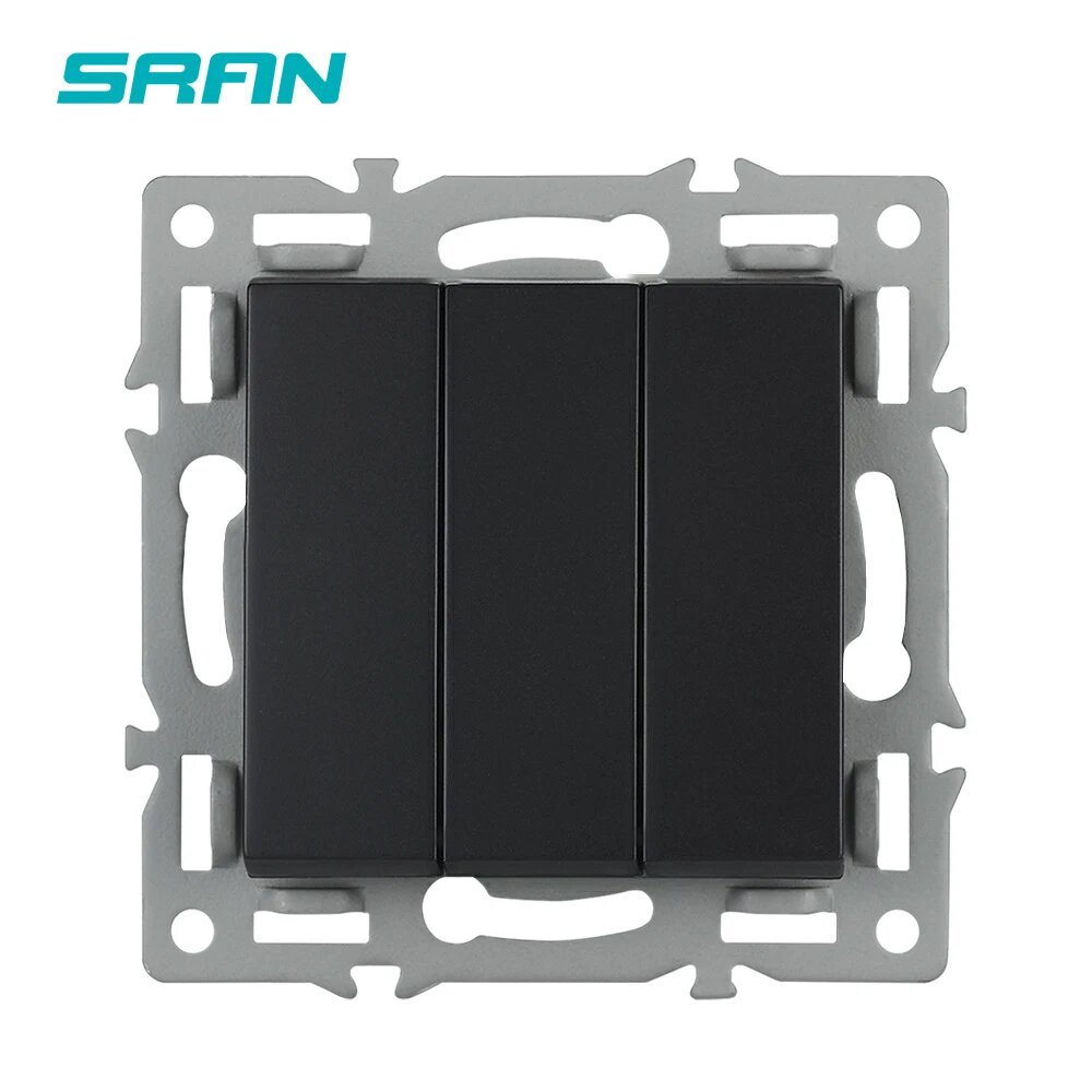 Розетки и выключатели SRAN F6 EU FR UN Диммер, множественная рамка серии Модуль панели из белого закаленного стекла «сделай сам»