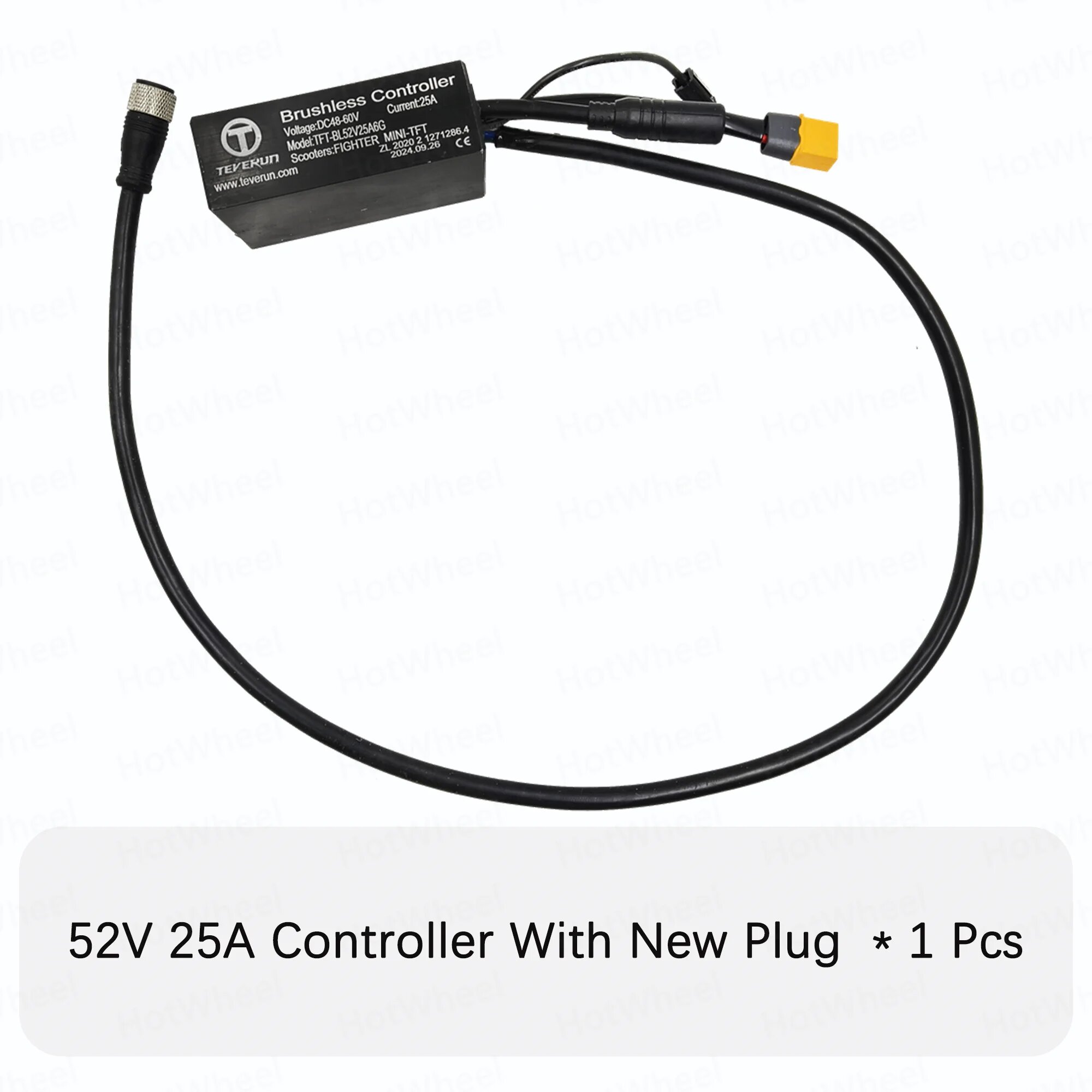 Контроллер TEVERUN Fighter Mini Pro 52V25A с водонепроницаемой вилкой Fighter Mini 52V 25A Синусоидальный контроллер Новый контроллер вилки