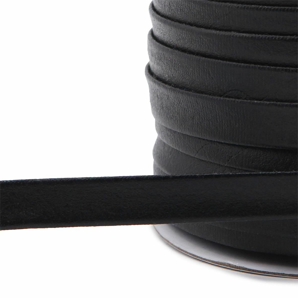 Бейка айрис Косая, кожзам, 10 мм, 45 м, черная