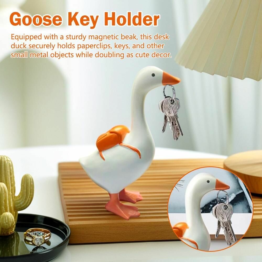 Магнитная фигурка гуся/утки из смолы для хранения ключей