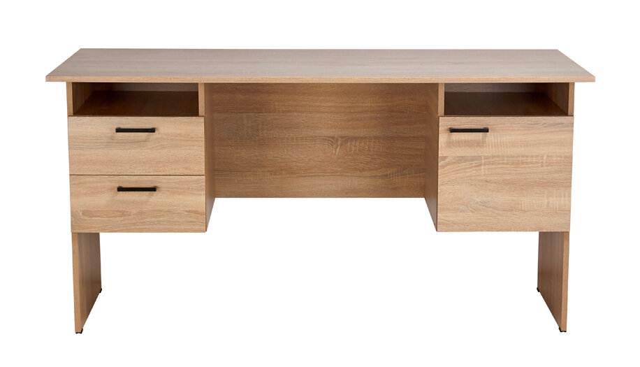 Стол письменный Polini Home Vector 109, с 2 ящиками и полкой, дуб сонома