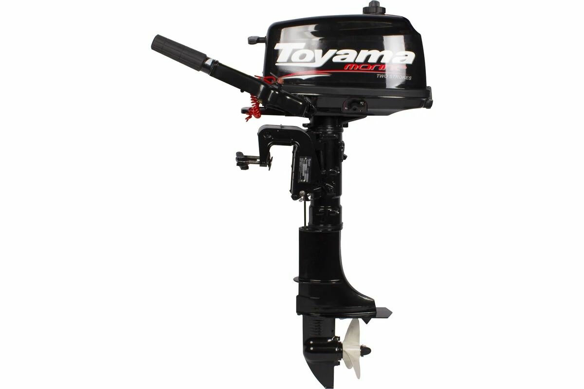 Мотор лодочный Toyama T5ABMS, 5л. с, двухтактный, черный, вес 20кг