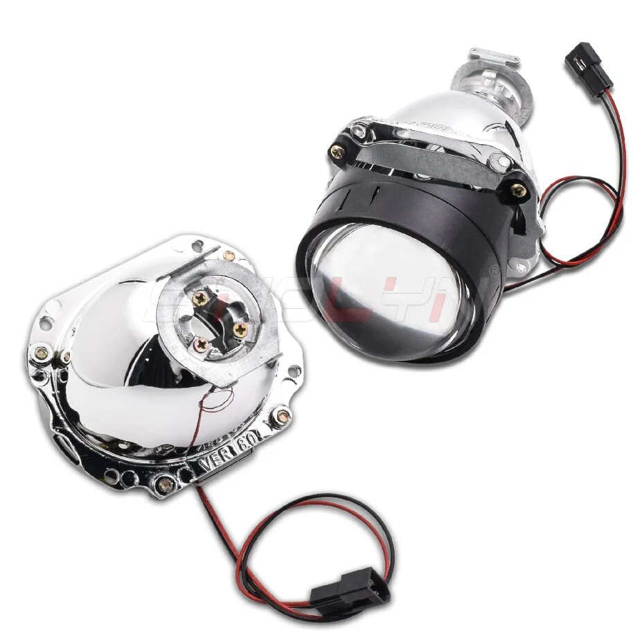Sinolyn 2,5 дюйма 8,0 Биксеноновые линзы для H7 H4 9005 9006 фар 2 шт. Мини проектор H1 Автомобильные фары, without shrouds