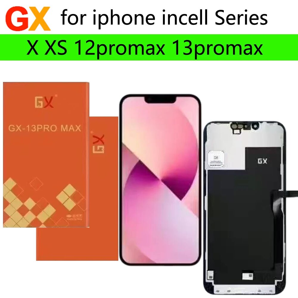 Новый ЖК-дисплей GX incell для iPhone X XS XR 11 16 11Pro 12Pro 13Pro 14pro 15pro Max 15 16 Plus Pantalla с сенсорным экраном в сборе 16plus incell GX