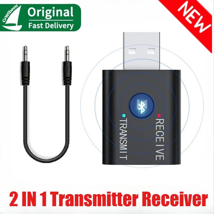 GRWIBEOU Беспроводной Bluetooth адаптер 2 в 1