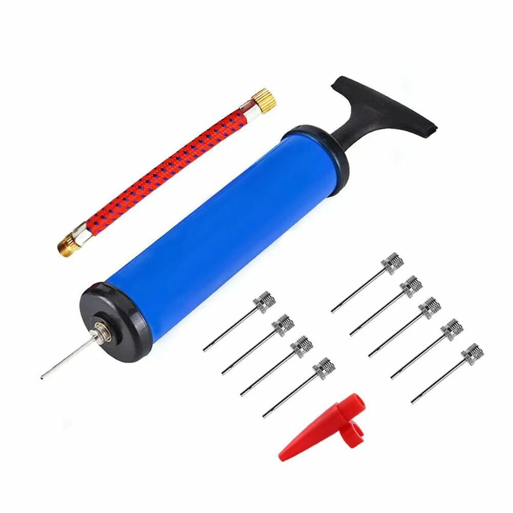 Насос для мячей с иглой и шлангом — универсальный насос для футбола, волейбола, баскетбола и фитнеса, компактный