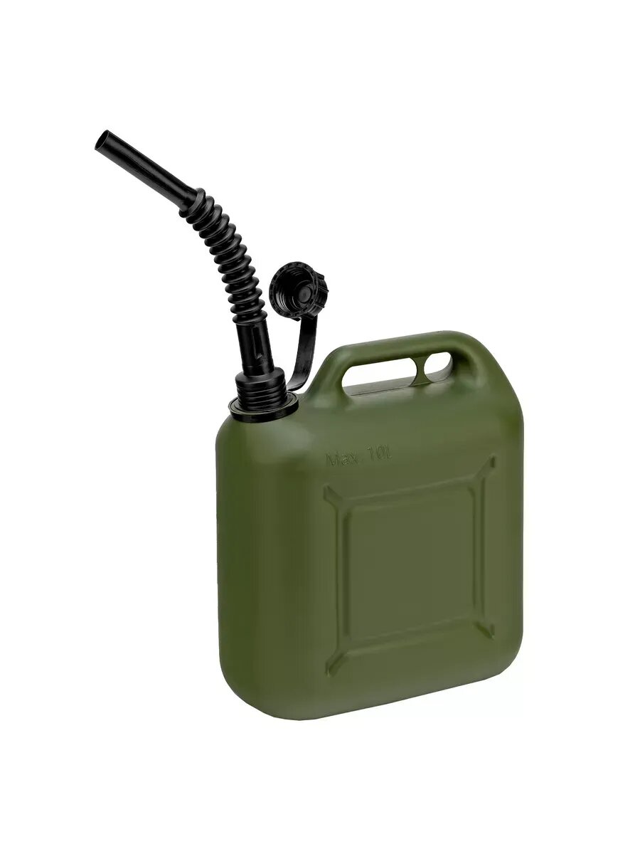 Канистра для бензина 10 л автомобильная пластиковая