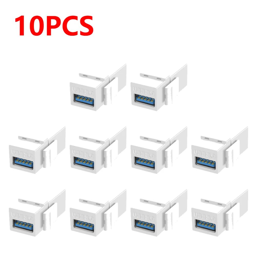 USB 3.0 Keystone Jack Вставки для подключения оборудования с USB-портом Защелкивающийся разъем Разъем-адаптер для настенной панели Розетка
