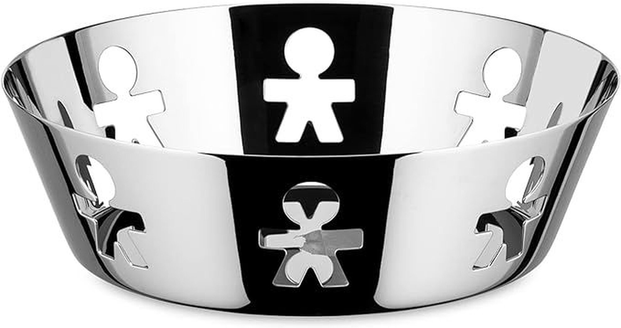 Фруктовница Alessi "Girotondo" AKK03, нержавеющая сталь, 18 см, серебристая