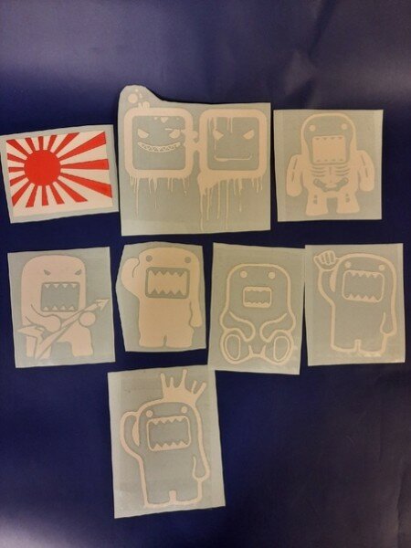 Набор наклеек LEO PRINT "JDM", для авто, 8 шт, немецкая пленка