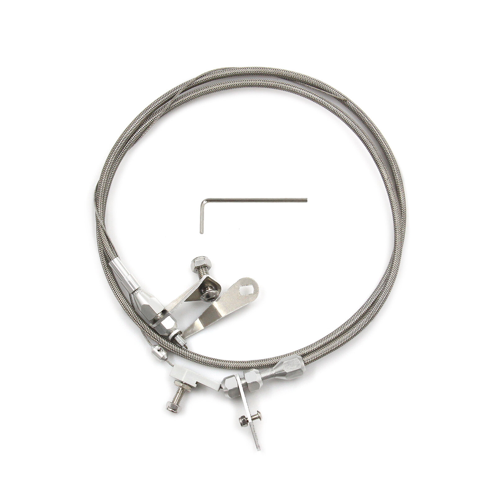 Комплект троса переключения передач с оплеткой из нержавеющей стали для Ford C6, прочный сменный фиксатор троса переключения передач