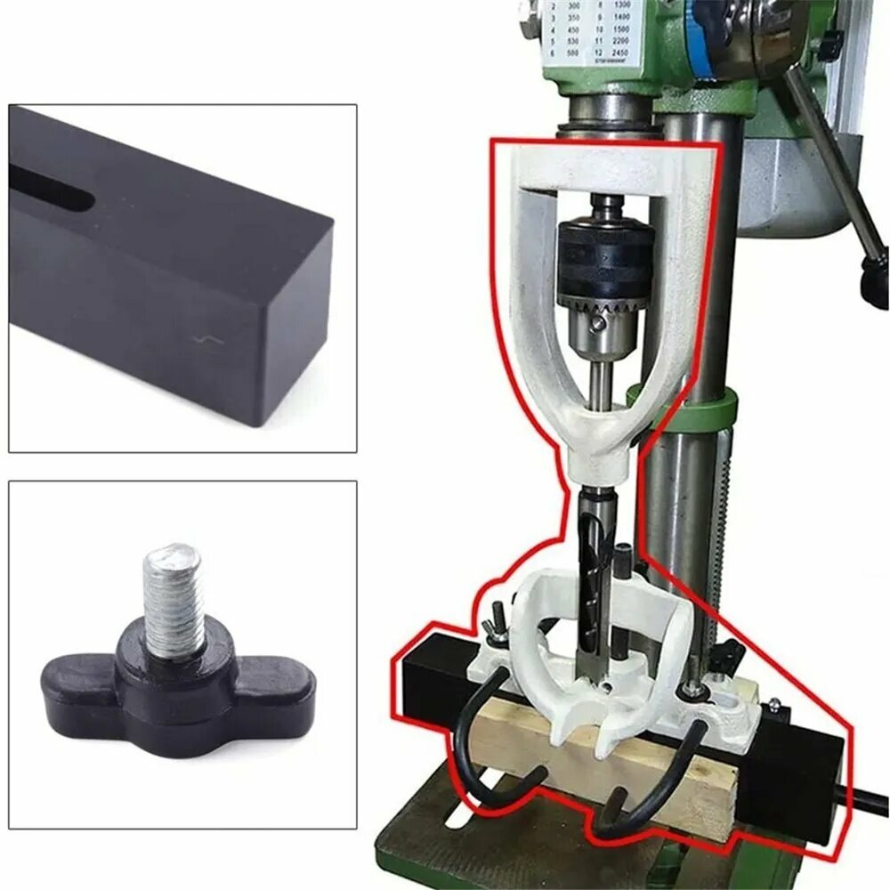 Для настольной дрели с нескользящим квадратным отверстием ручные дрели крепежный кронштейн зеленый (Сталь с высоким содержанием марганца) 1 * скобка