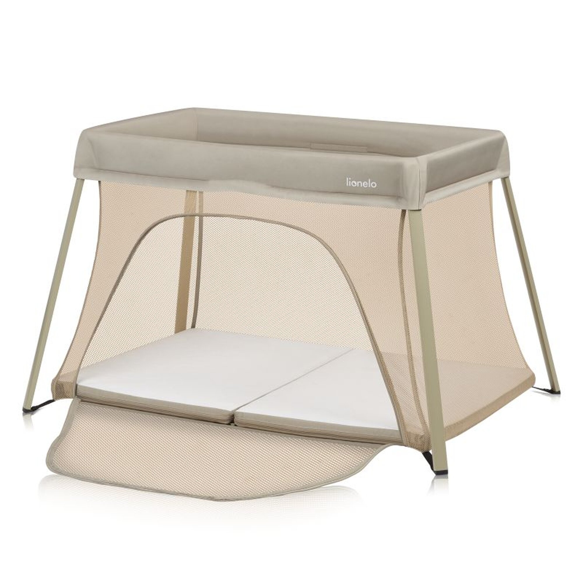 Кроватка Lionelo Alice, дорожная 3 в 1, цвет Beige Olive, Польша