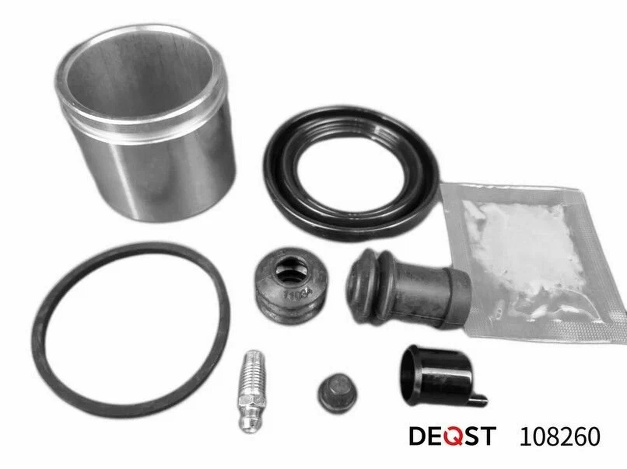 Ремкомплект тормозного суппорта с поршнем переднего (поршень O 57mm, суппорт NBK). Применяемость: MA, Deqst 108260