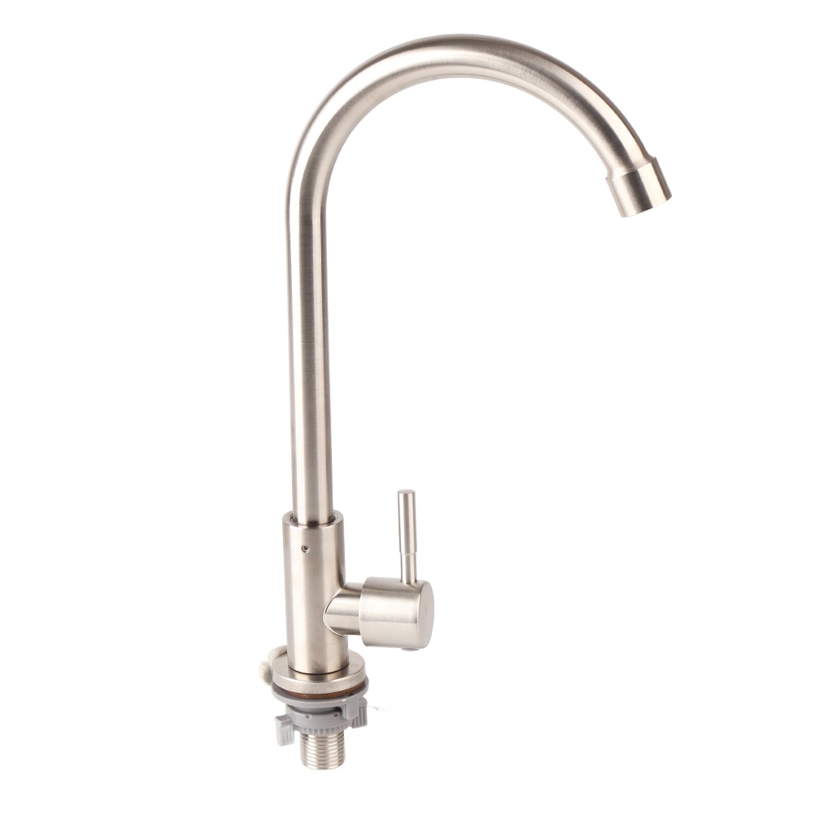 G1/2in резьба из нержавеющей стали с одним холодным отверстием для раковины, водопроводный кран с вращением на 360 градусов, кухонный кран