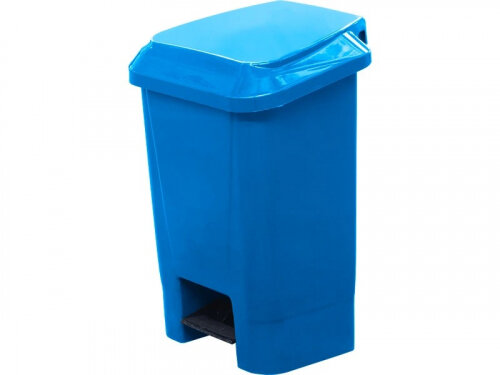 Контейнер мусорный Тара полимерный 30л, в комплекте, с педалью, с пакетодерж цв. голубой