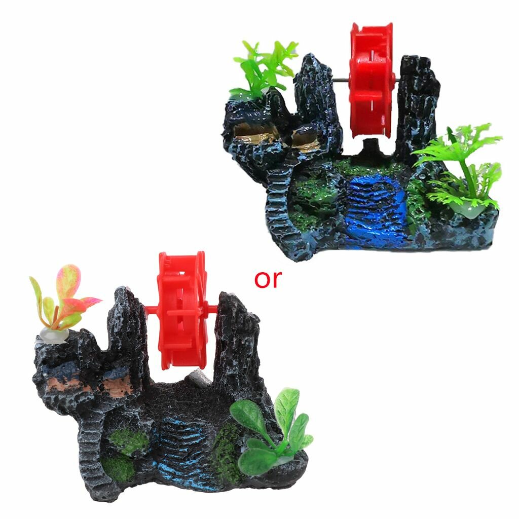 Аквариум с рыбками акваскейп ветряная мельница вигвам