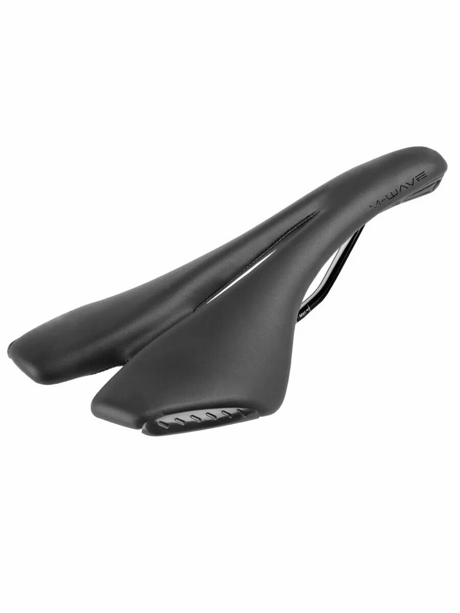 Седло M-WAVE SPIDER спорт. 280х144мм спец. наполн. с вент. напр. со шкалой 287г черно-белое 5-251010