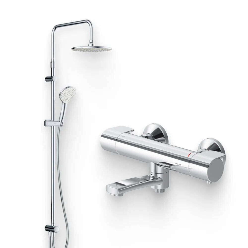 Душевой комплект Термостат AM.PM X-Joy F85A50000 для душа / Стойка Gem F0790000