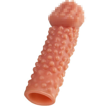 Kokos Penis Sleeve PS.004 L, телесная Насадка на фаллос с пузырьками
